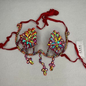 Rave Samba Carnival Wire Bra Rainbow Silver ,royal Blue ,gold and Red ...