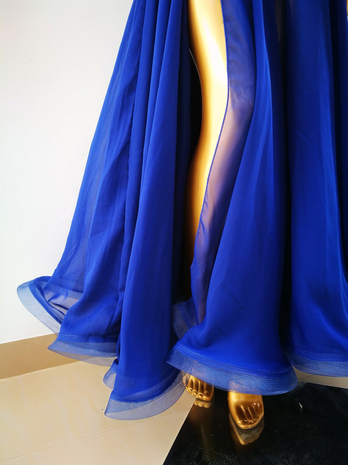 Belly Dance Skirt Slit Both Side SK1905 Redroyal Blue - Etsy