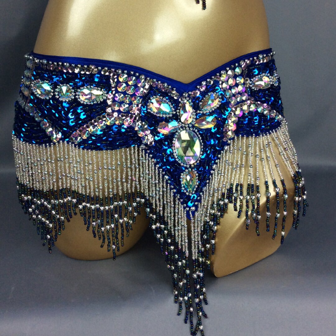 FREE SHIPPING Hand Beaded Belly Dance Samba Costume Belt Only 1 Pcs ...