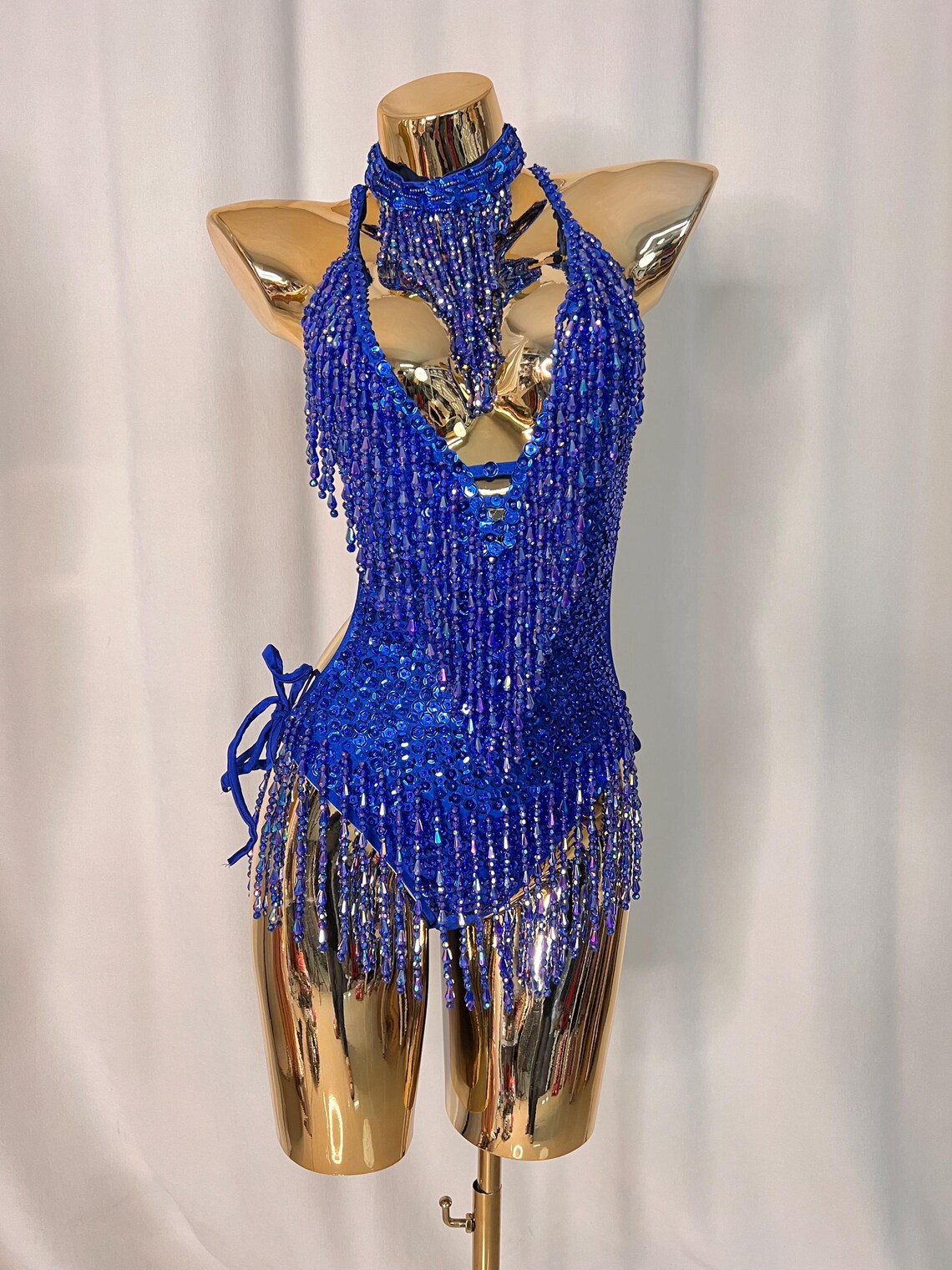 Sexy Women Beads Bodysuit Sequin Swimsuit Leotard Dancer Costume Stage ...