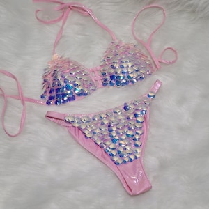 Glitter Swimsuit Sexy One Piece Shiny Bikini Swimsuit Set Summer ...