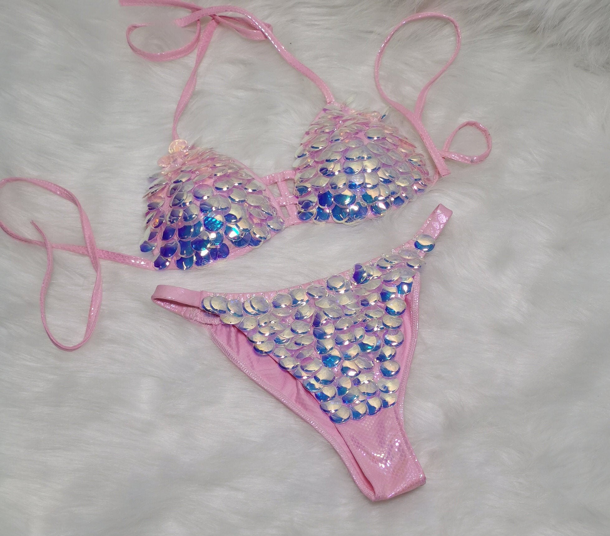 Glitter Swimsuit Sexy One Piece Shiny Bikini Swimsuit Set Summer ...