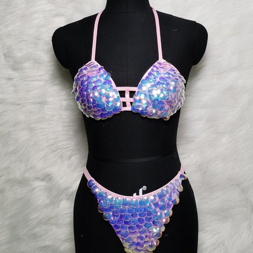 Glitter Swimsuit Sexy One Piece Shiny Bikini Swimsuit Set - Etsy