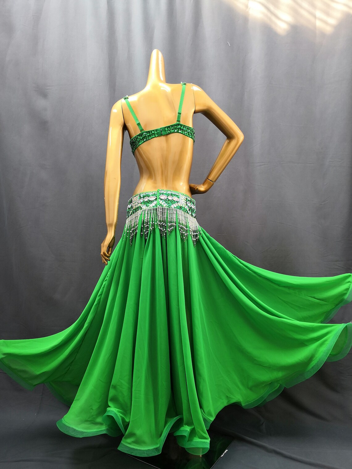 FREE SHIPPING Hand Beaded Belly Dance Samba Costume Gold Color - Etsy