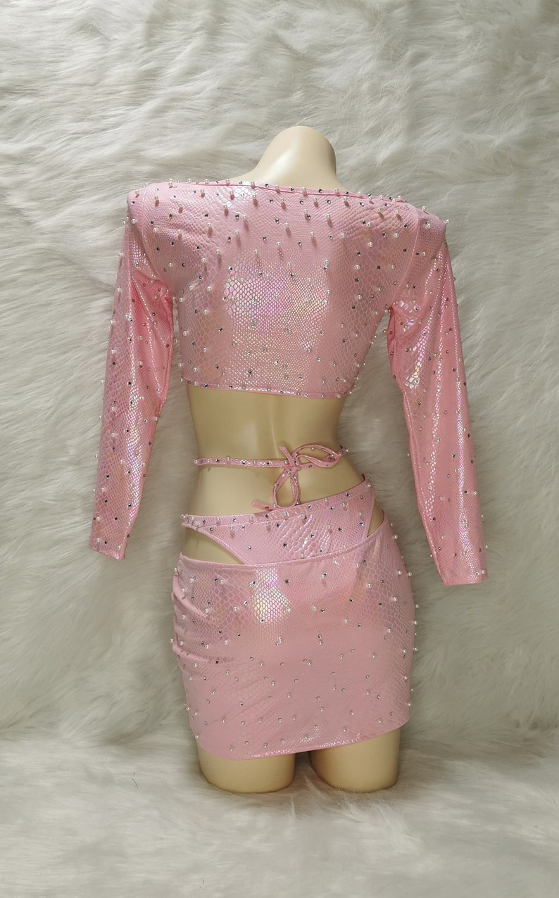 Fashion EDC Dress Costumes Custom Rave Cosplay Serpentine Pink - Etsy