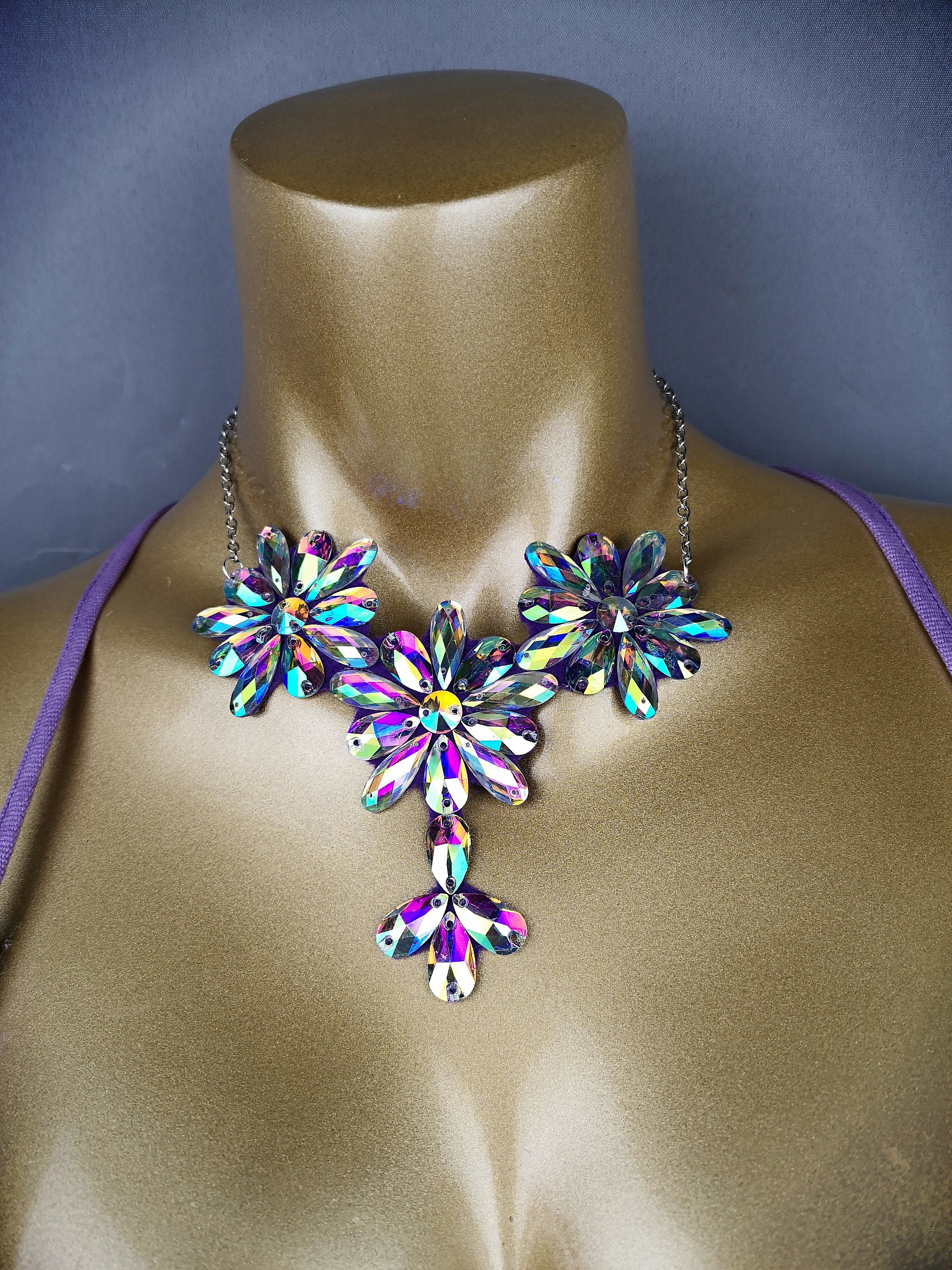 Samba Carnivel RIO Iridescent Bra Iridescent Stones Frame Bra - Etsy