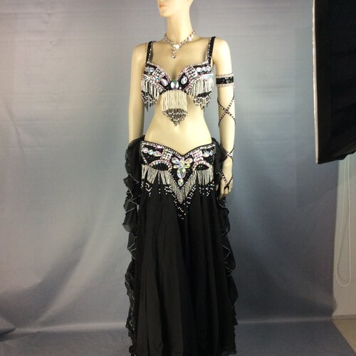 Hand Made Beaded Belly Dance Samba Costume Red Color Bra Belt Etsy