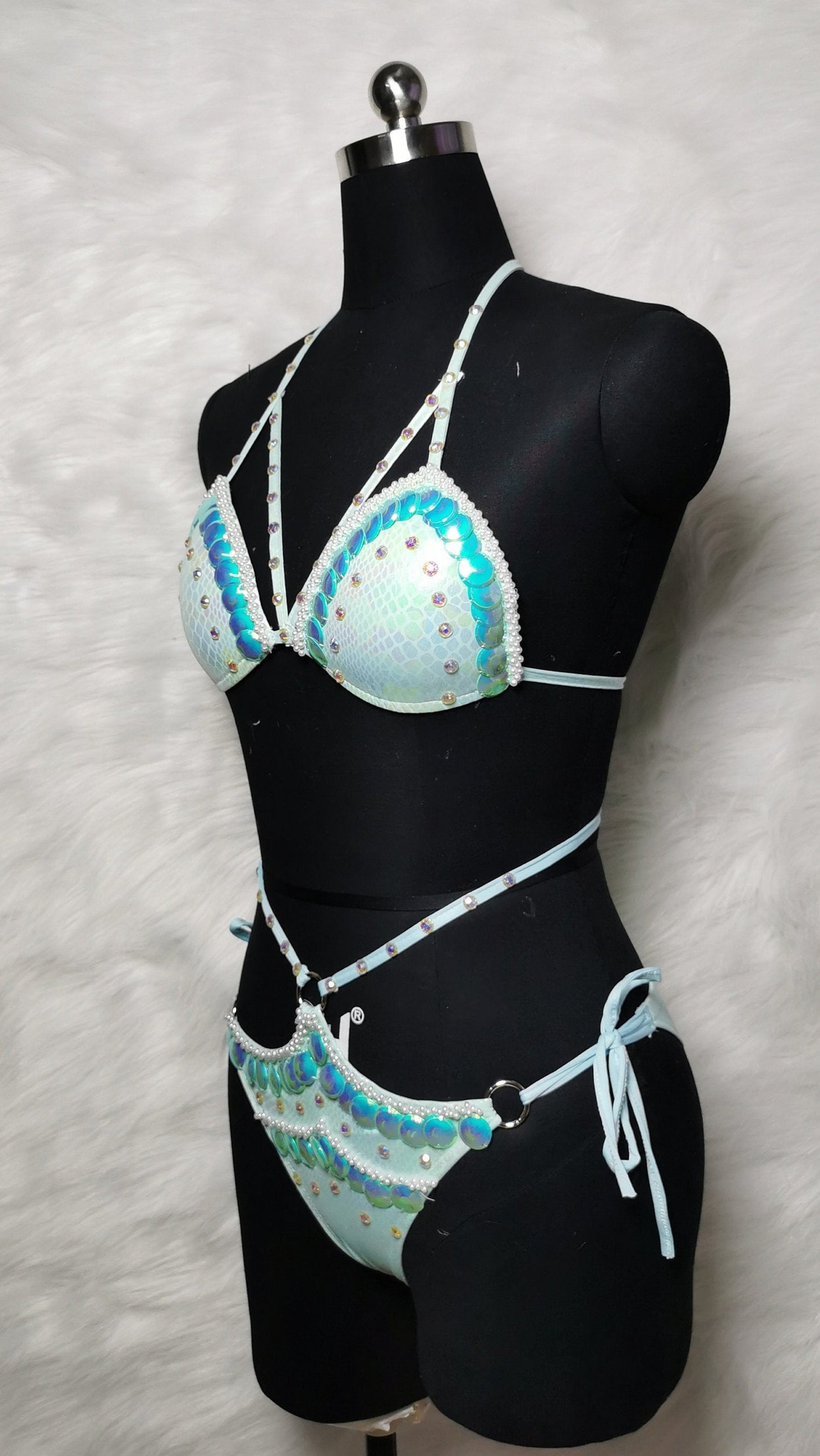 Glitter Swimsuit Sexy One Piece Shiny Bikini Swimsuit Set Summer ...