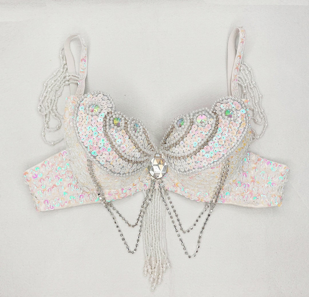 Halloween Belly Dance Pearl Handmade Bra Bra215 - Etsy