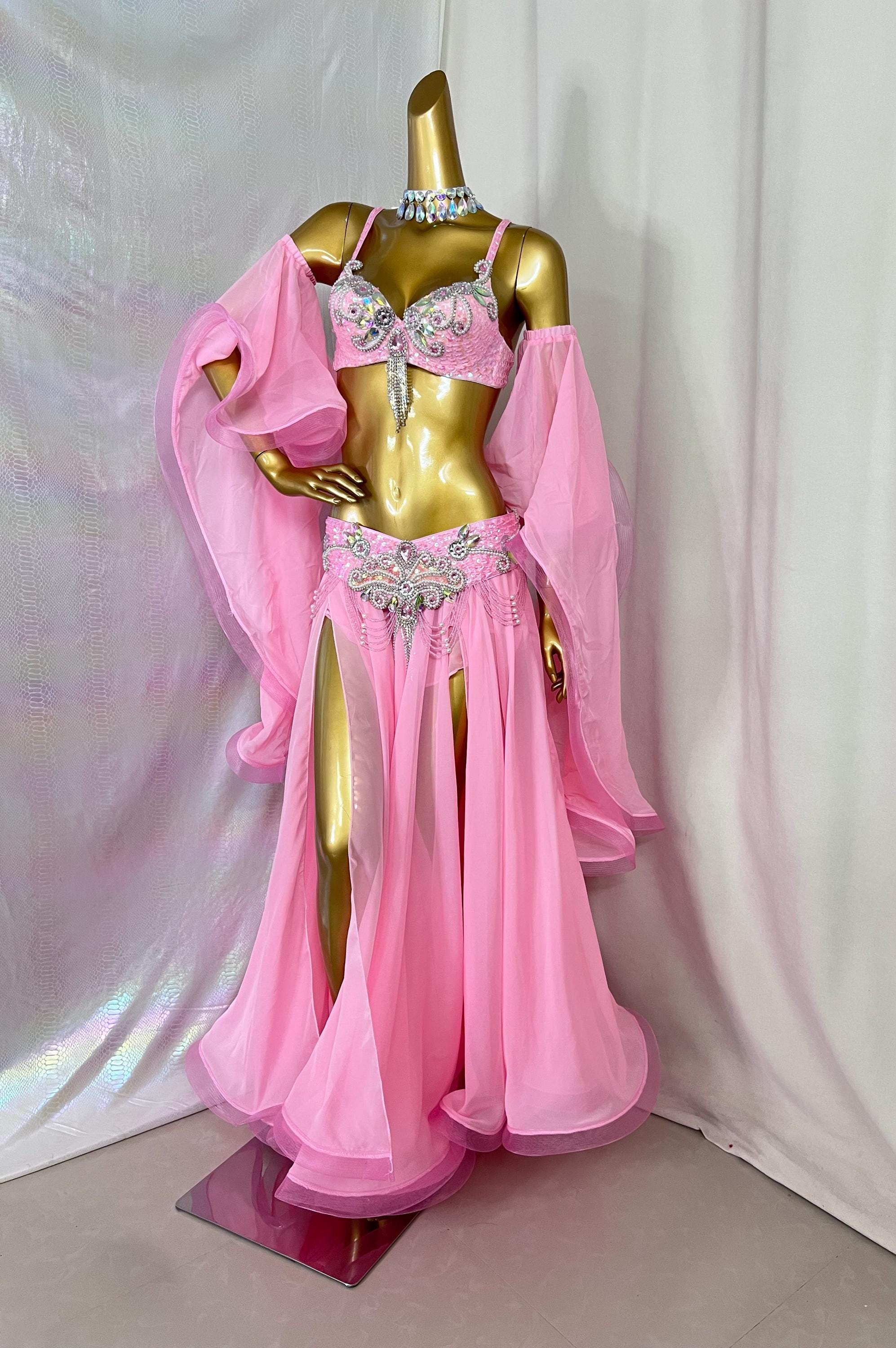 New Style Samba Carnival Handmade Belly Dance Costumes Pink Color for ...