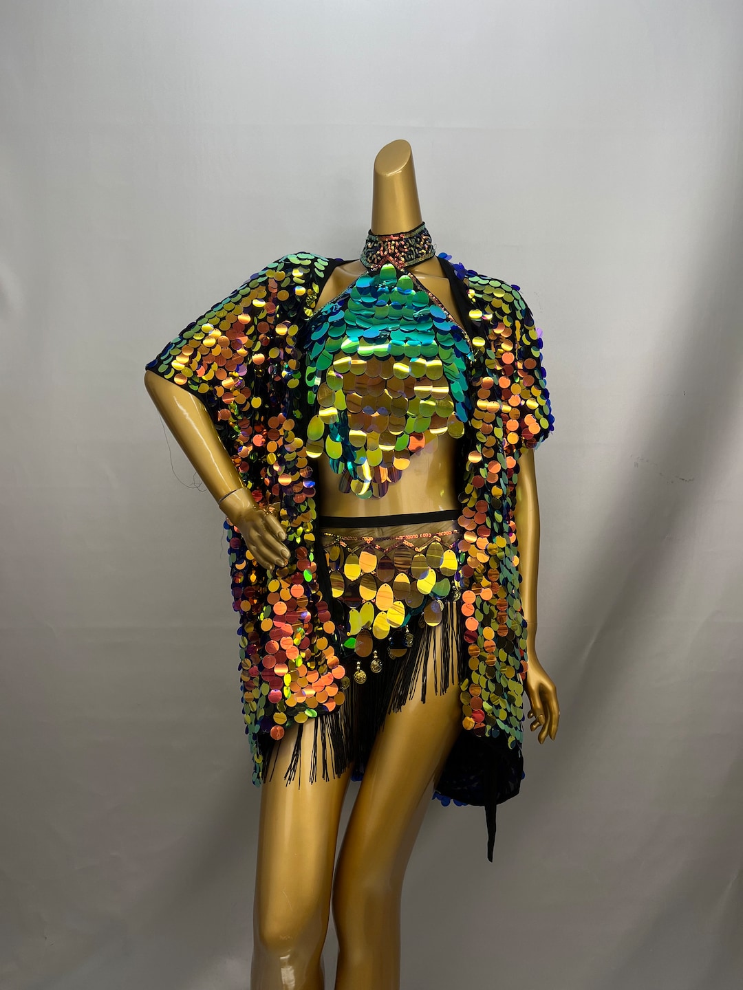 Samba Belly Dance Costume FREE SHIPPING Hand Beaded Top,scarf and ...