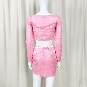Fashion EDC Dress Costumes Custom Rave Cosplay Serpentine Pink & Black ...