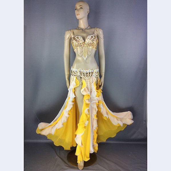 Gold Belly Dance Outfit - Etsy