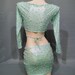 Fashion EDC Dress Costumes Custom Rave Cosplay Serpentine Light Teal ...