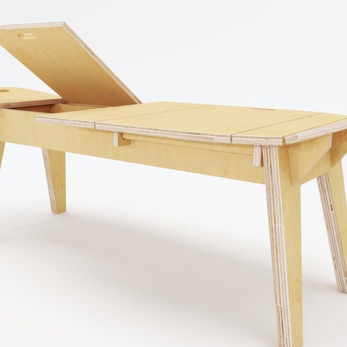 CNC Router Furniture Plans DXF Files long Board Bench - Etsy