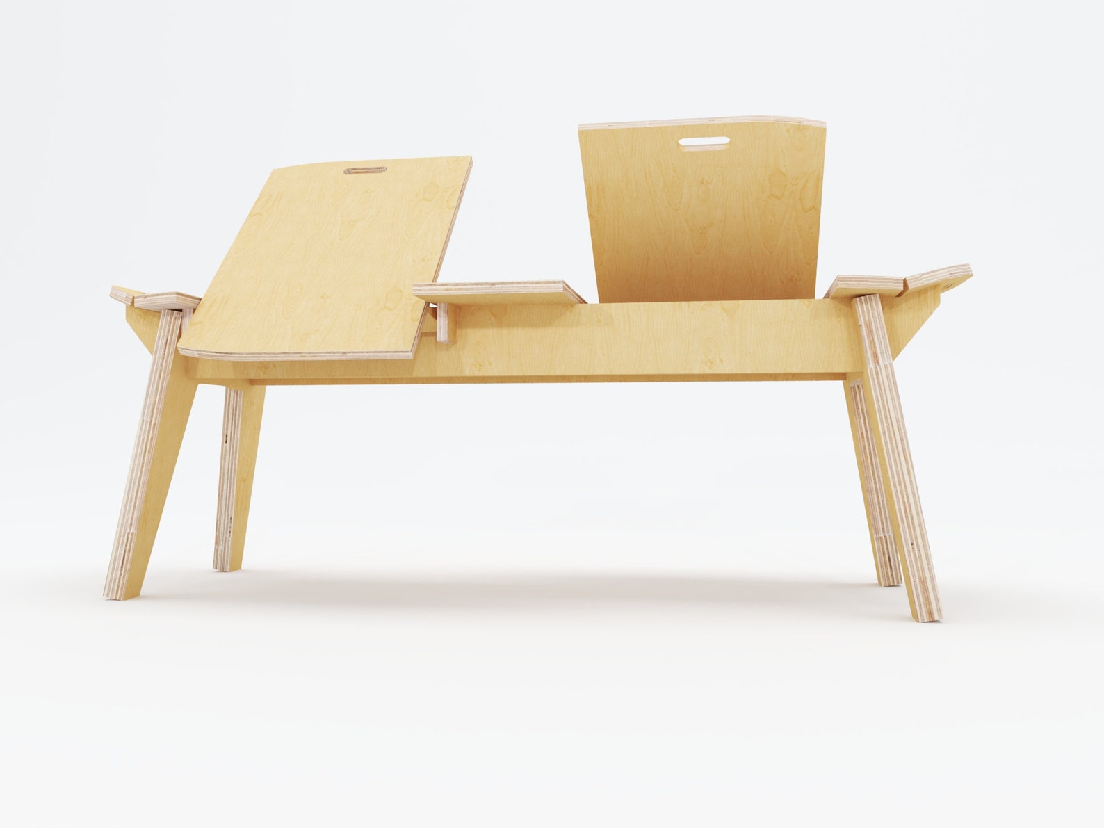 CNC Router Furniture Plans DXF Files long Board Bench - Etsy