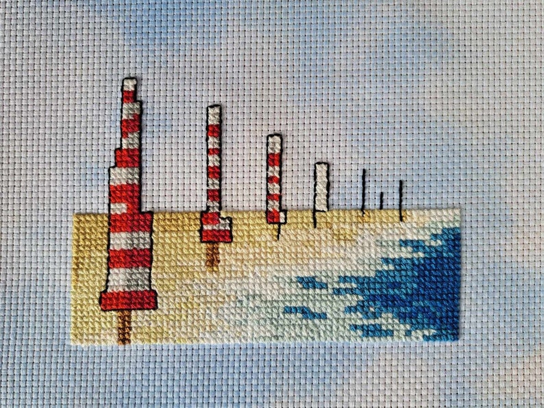 Beautiful Beach 1- Counted Cross Stitch Finished Picture Completed ...