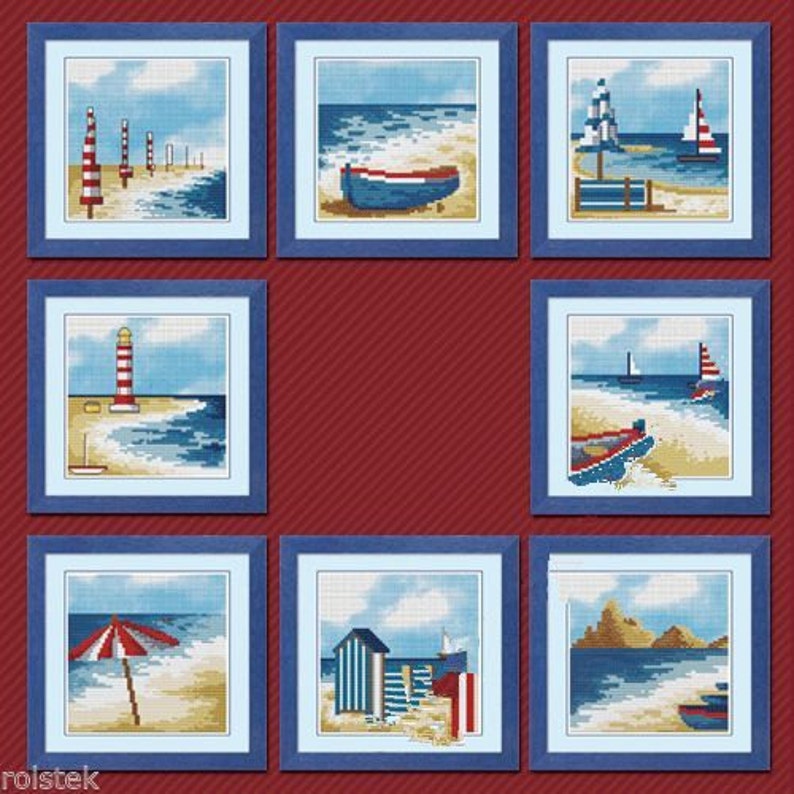 Beautiful Beach 1- Counted Cross Stitch Finished Picture Completed ...