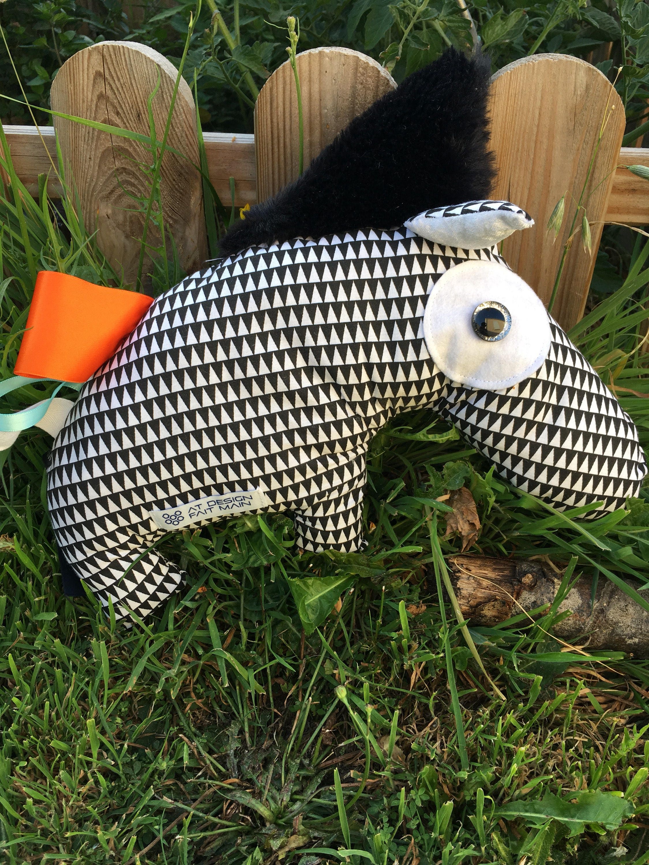 Handmade Plush Zebra | Etsy