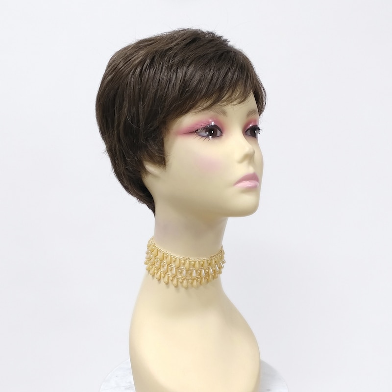 Brown Layered Medium Wigs - Etsy