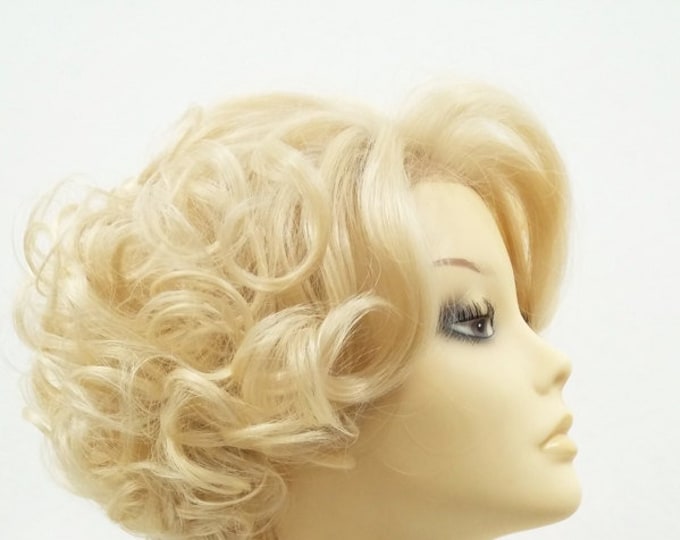Lace Front Short Blonde Retro Curly Vintage Doris Day Style Heat ...