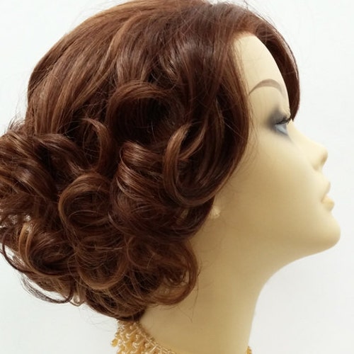 Lace Front Short White Gray Retro Curly Wig. Doris Day Style - Etsy