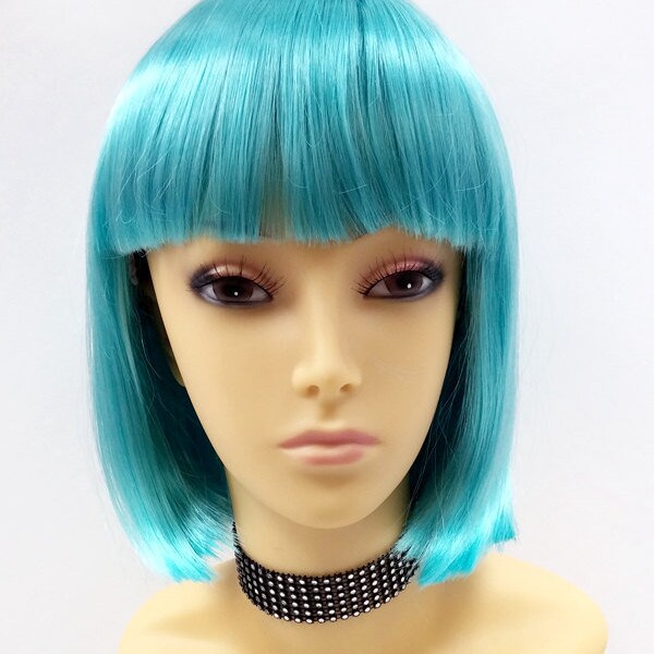 Short Blue Wig - Etsy