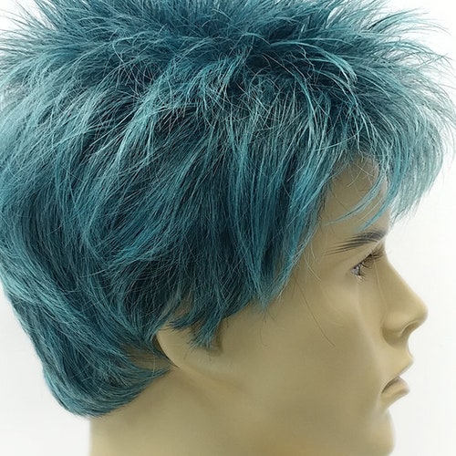 Brown Short Spiky Style Unisex Wig. Synthetic Costume Fashion - Etsy
