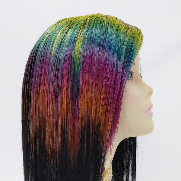 Multi Color Wig - Etsy