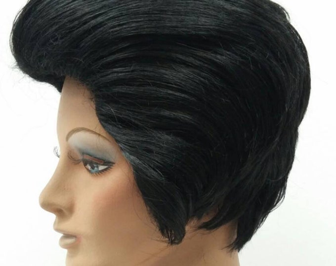 Short Black Elvis Style Costume Wig. 05-29-elvis-1 - Etsy