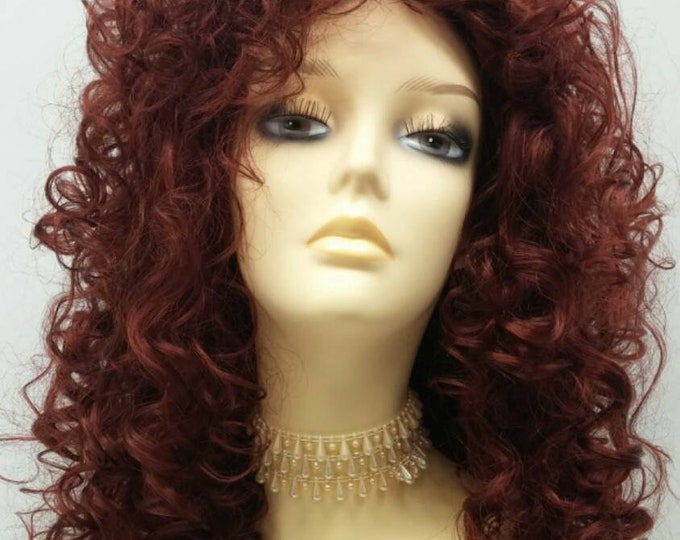 Long 27 Inch Curly Deep Auburn Cosplay Fashion Wig [03-18-diana-131] - Etsy