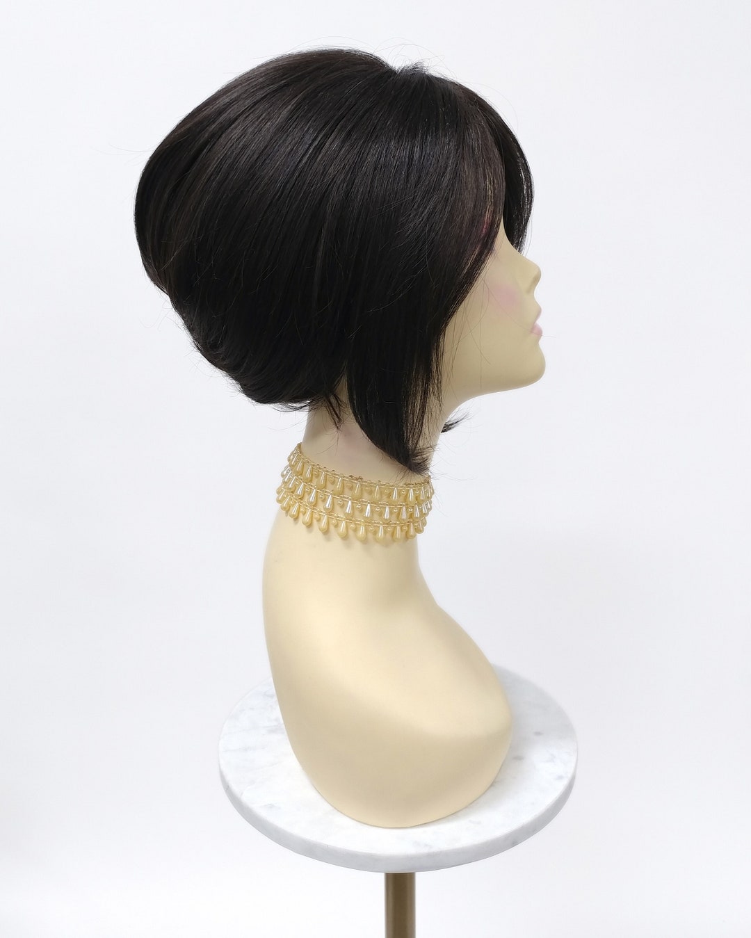 Dark Brown Short Straight Wedge Bob Style Heat Resistant Wig [celeste-4 ...