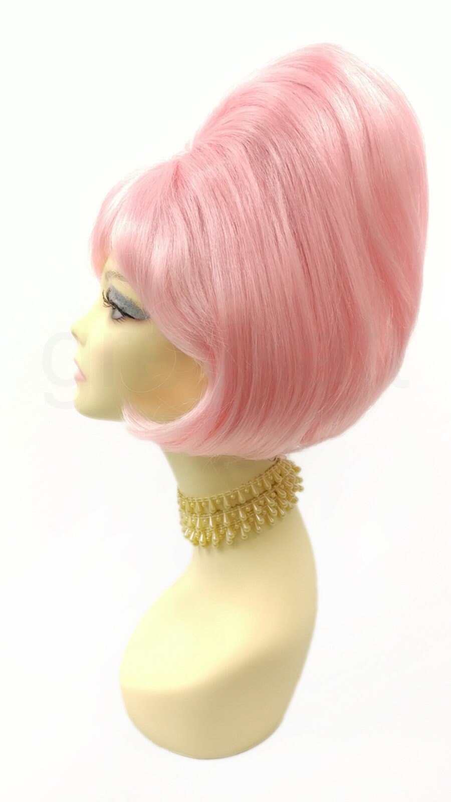 11 inch Light Pink Short Straight Beehive Costume Wig. Retro | Etsy