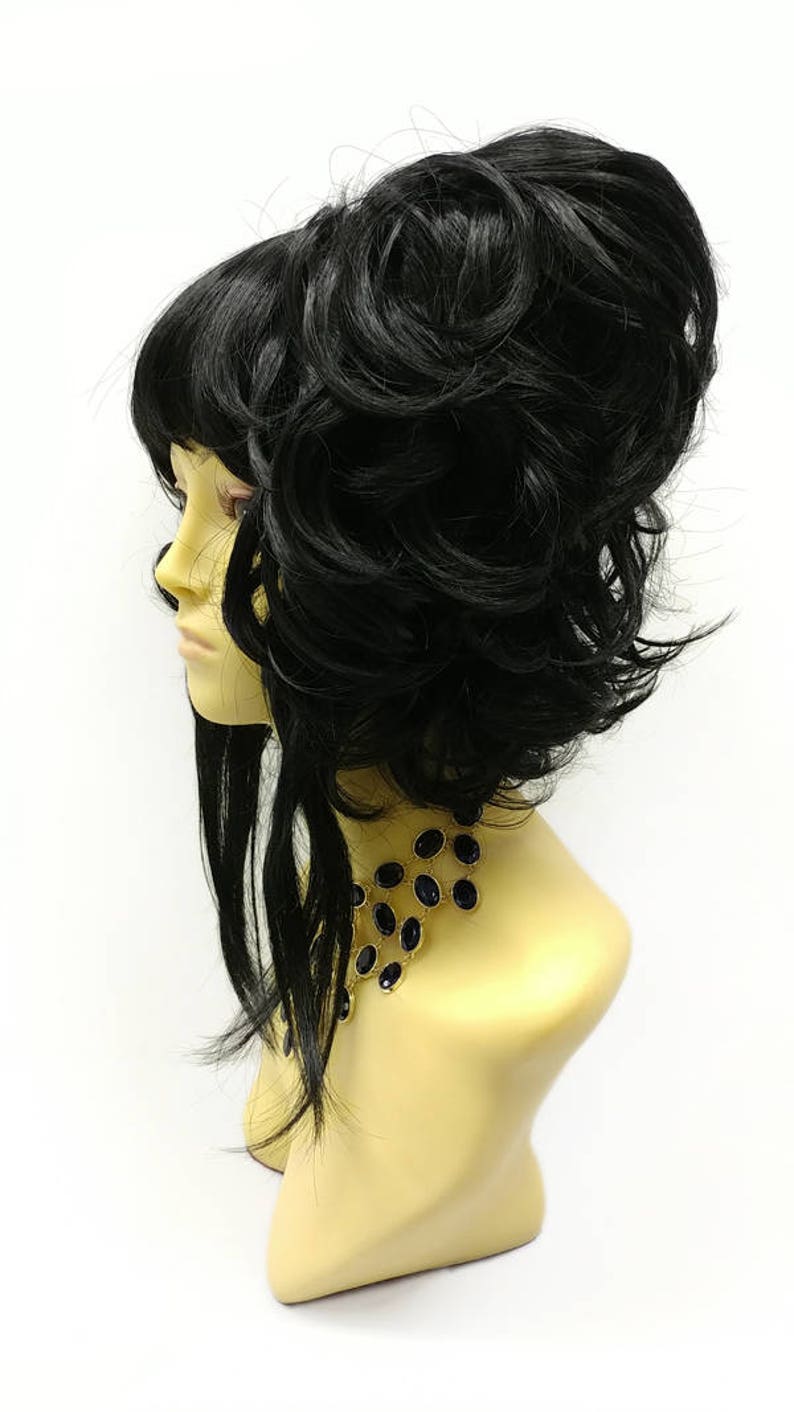 Petite Black Short Double Pouf Poof Wig. Anime Cosplay Wig. | Etsy