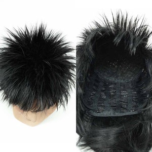 Black Rocker Rod Stewart Style Spiky Black Wig [10-60a-rod-1b] - Etsy