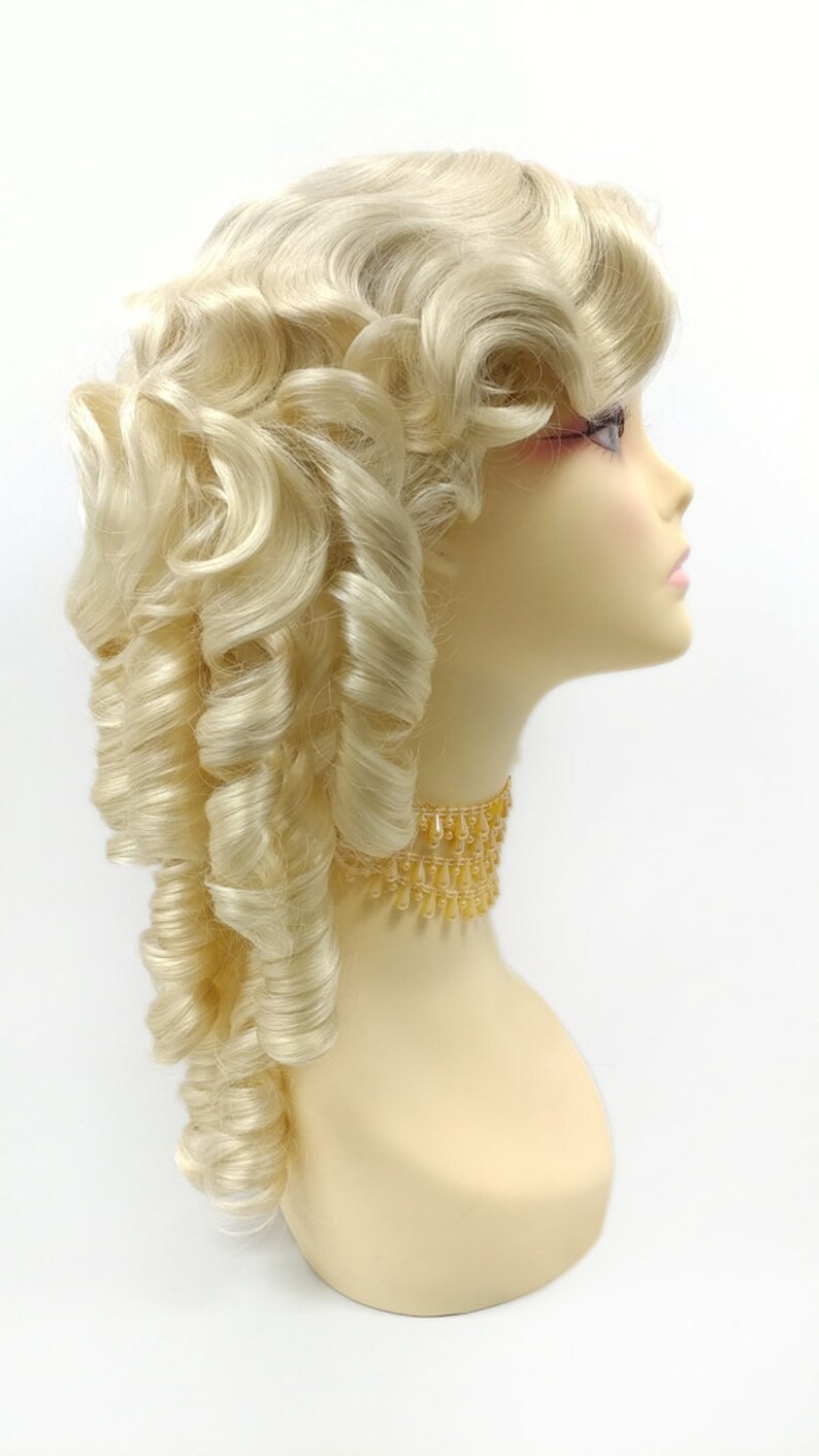 16 Inch Unisex Light Blonde Long Curly Colonial Wig. 1700s - Etsy