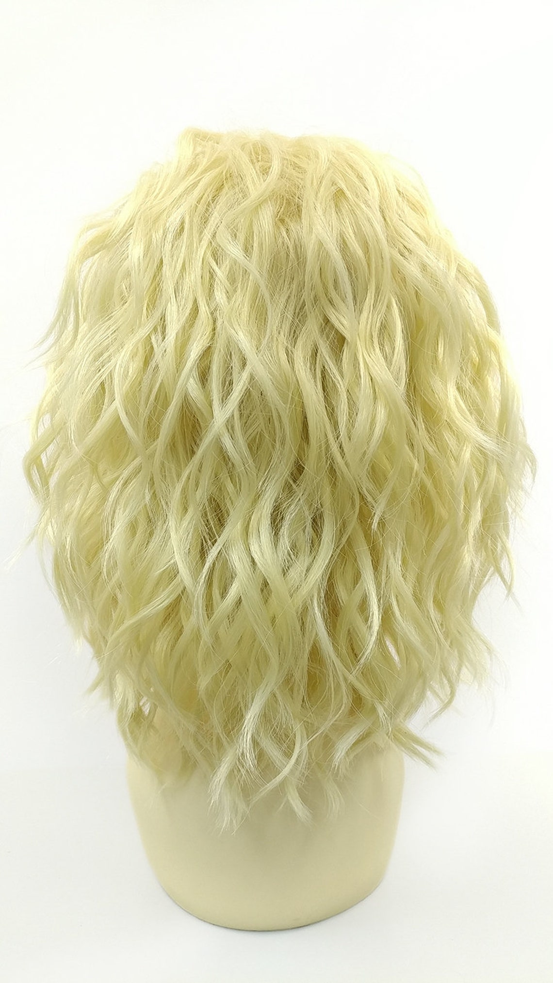 12 Inch Lace Front Light Blonde Short Wavy Lob Heat Resistant | Etsy