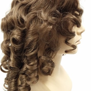 Mens Light Brown Curly Colonial Costume Wig. 1700s Style Ringlets Wig ...