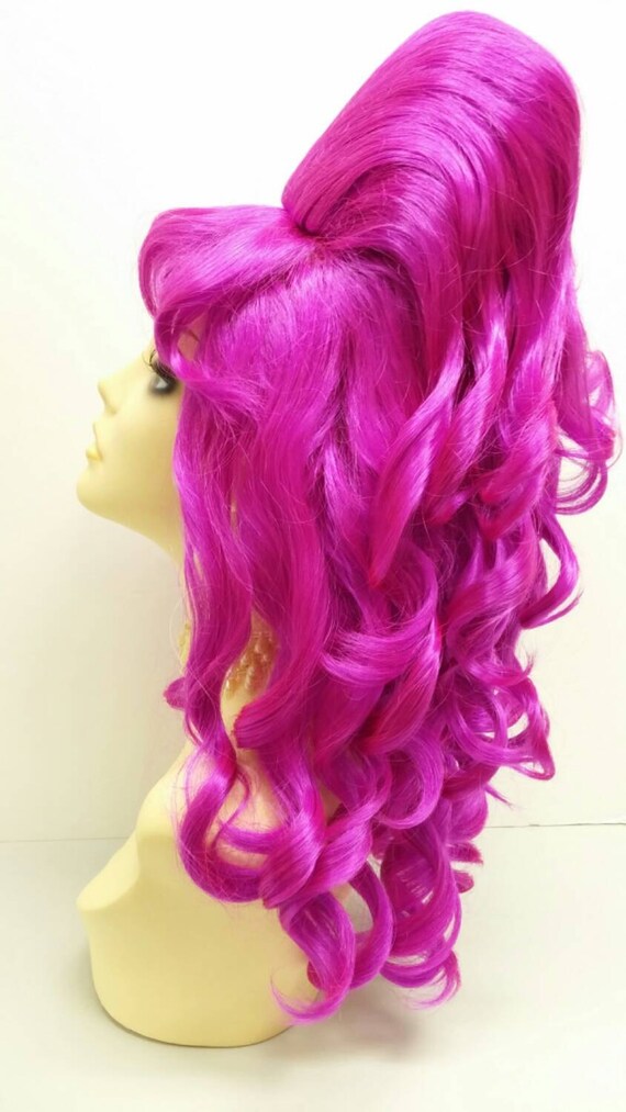 Magenta Wavy Beehive Costume Wig. 22-147-wvbeehive-magenta | Etsy