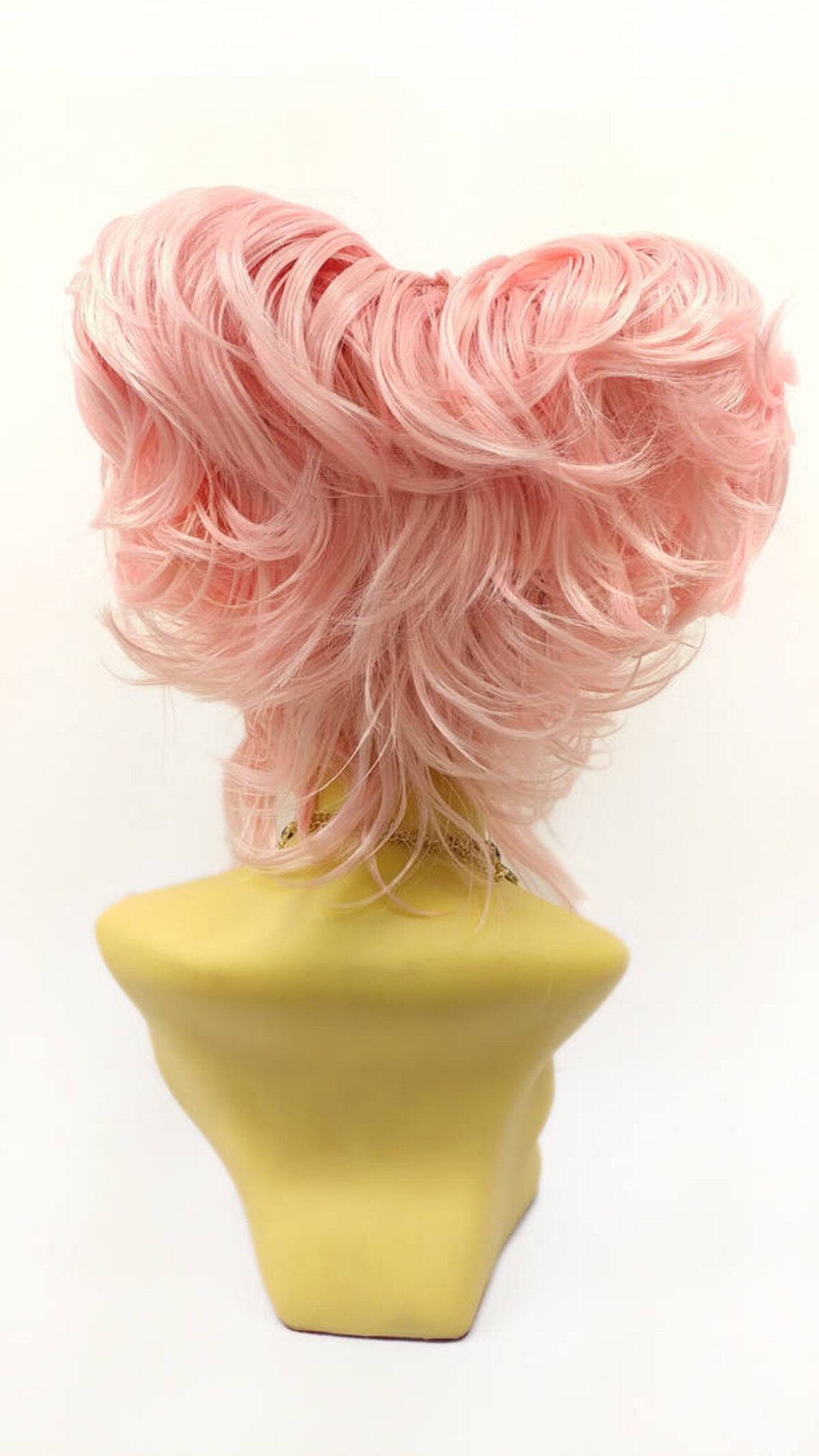 Petite Light Pink Short Double Pouf Poof Wig. Anime Cosplay | Etsy