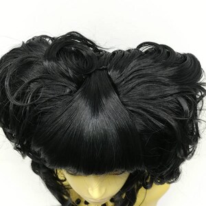 Petite Black Short Double Pouf Poof Wig. Anime Cosplay Wig. Fun Novelty ...