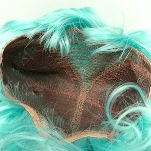 Petite Light Blue Short Double Pouf Poof Wig. Anime Cosplay Wig. Fun ...