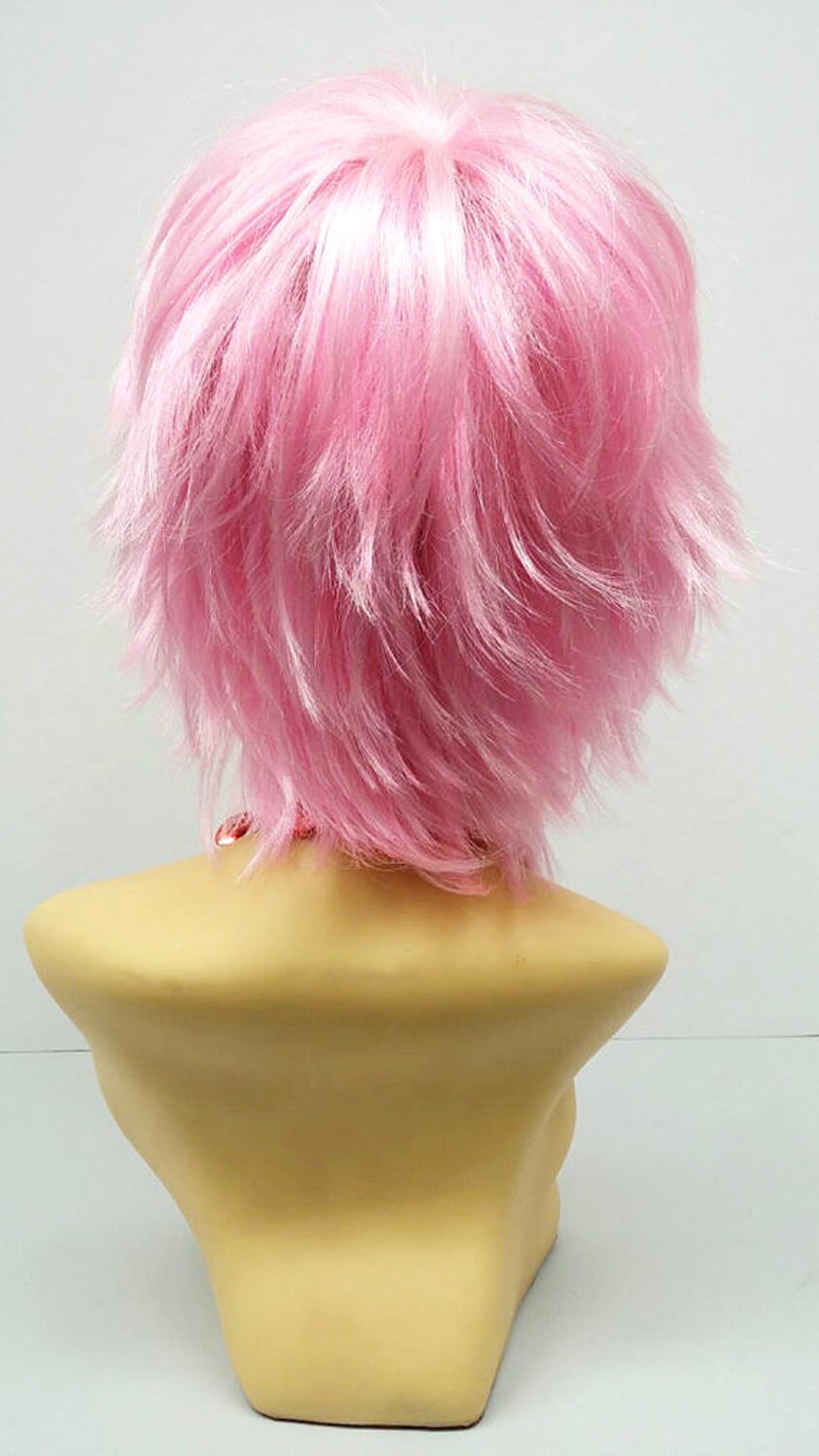 Short Layered Wind Blown Shag Style Light Pink Cosplay Wig. | Etsy