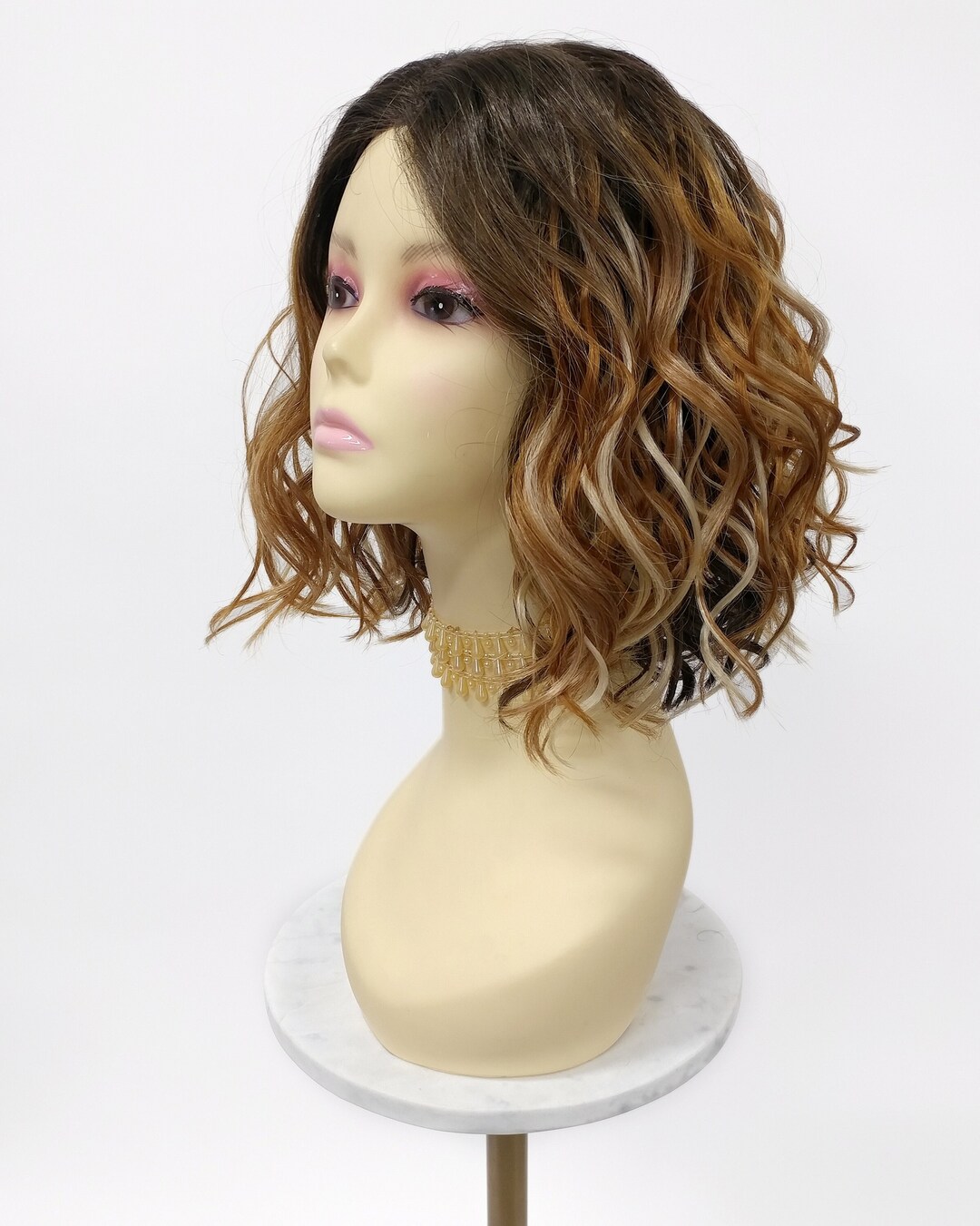 10 Inch Lace Front Light Blonde Strawberry Blonde Medium Brown and Dark ...