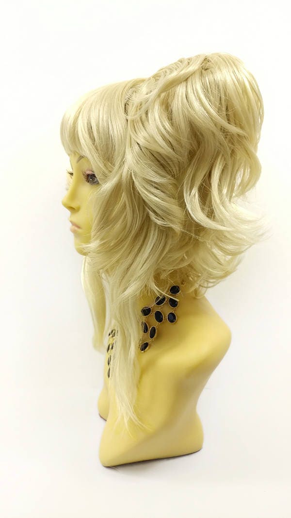 Petite Light Blonde Short Double Pouf Poof Wig. Anime Cosplay | Etsy
