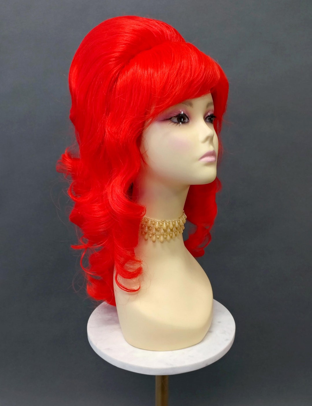 Red Wavy Beehive Costume Wig [wvbeehive-red] - Etsy