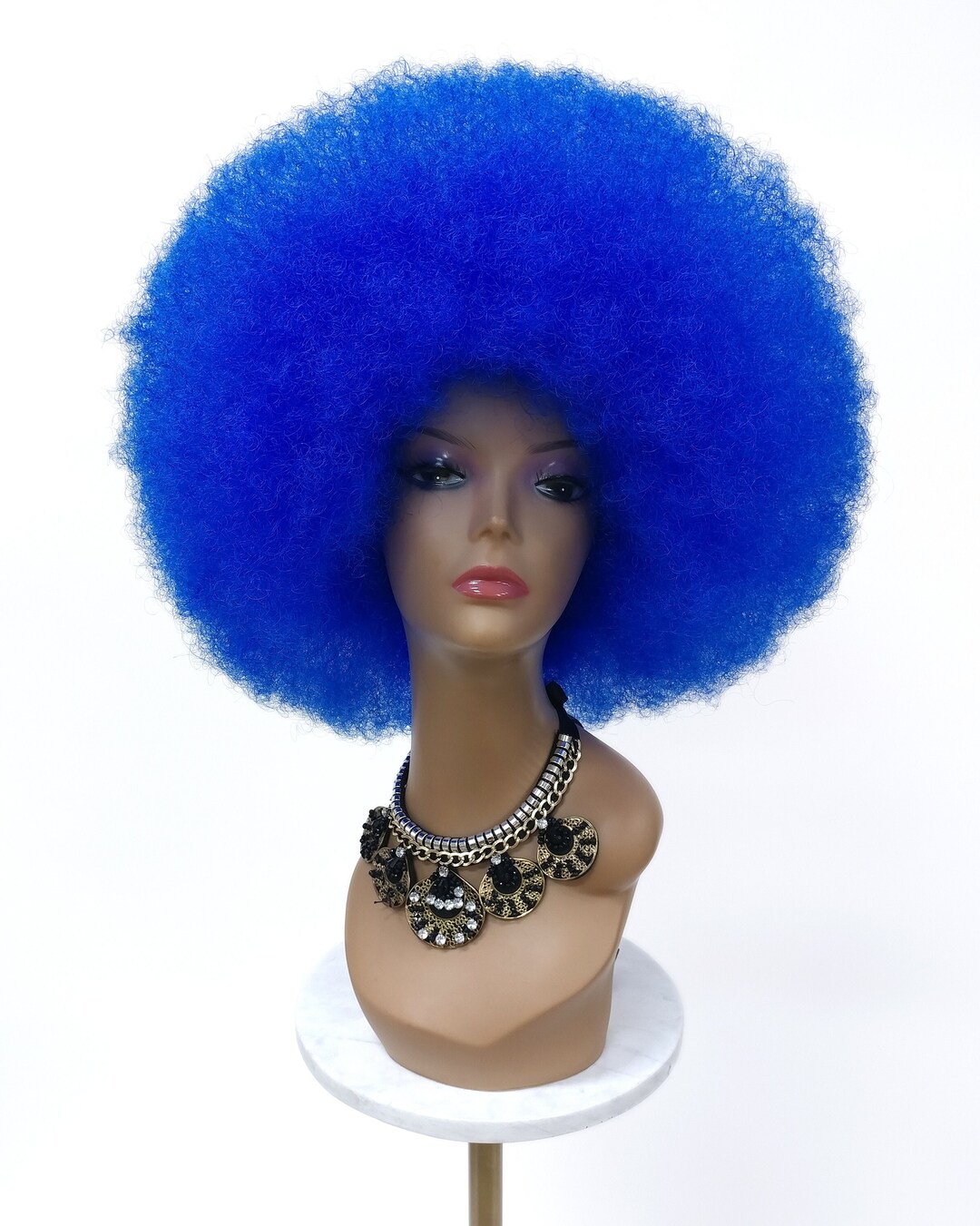 Large Dark Blue Afro Synthetic Costume Wig [lafro-dblue] - Etsy