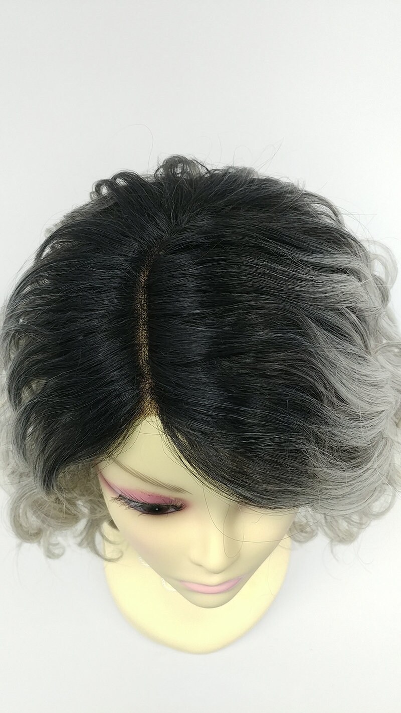 12 Inch Lace Front Light Gray and Light Brown Mix With Dark - Etsy