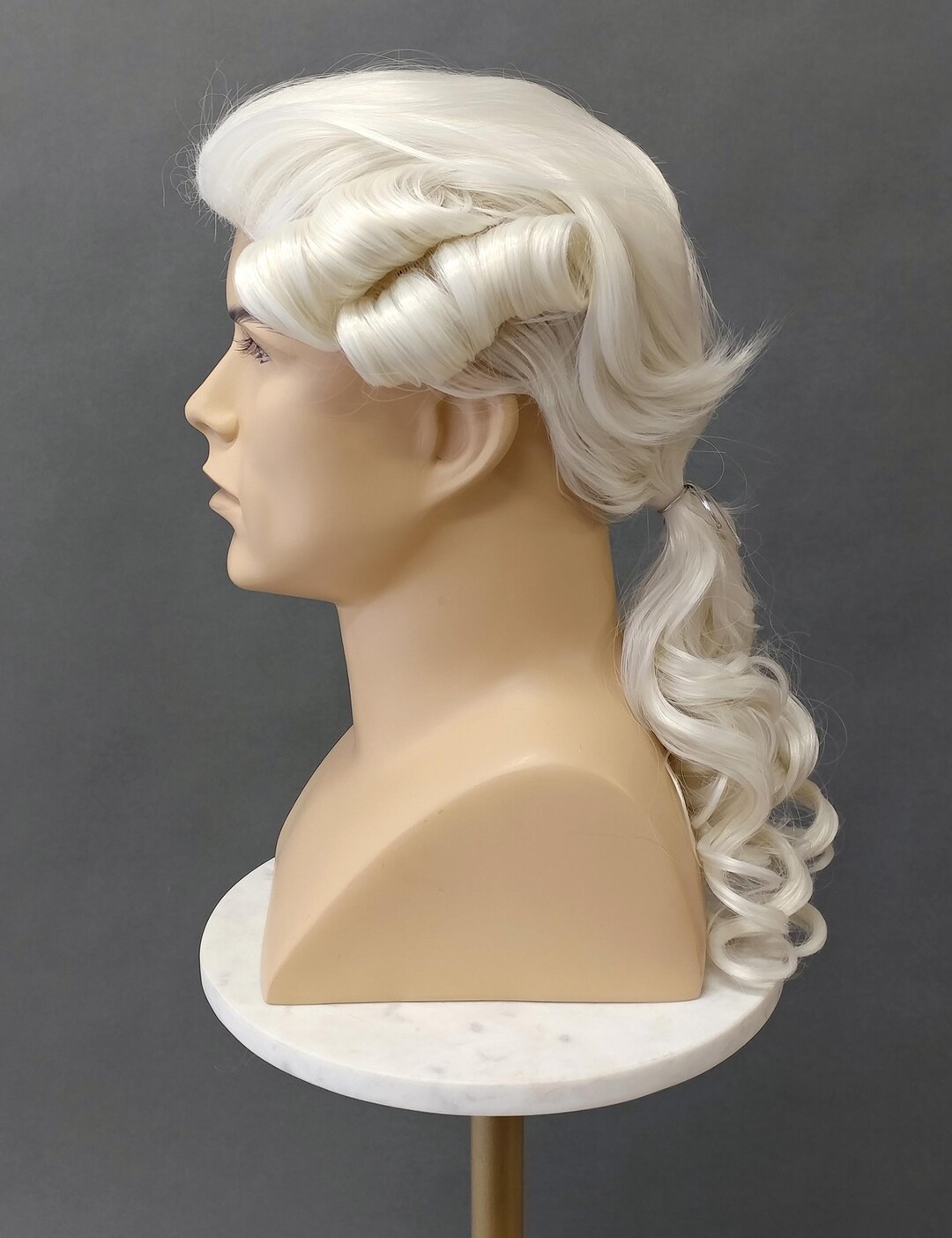 Judge Lawyer Colonial Costume Cosplay Platinum Blonde Wig [ansel-613a ...