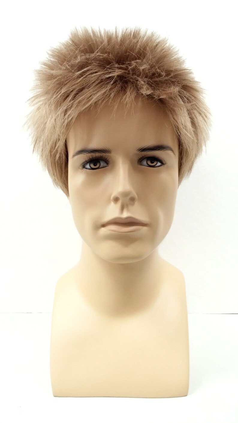 Dark Blonde Short Spiky Style Unisex Wig. Synthetic Costume | Etsy